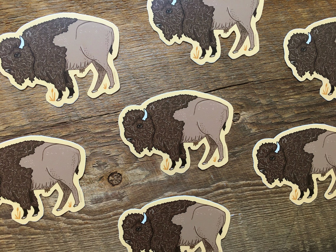 Bison Sticker Buffalo Sticker Single Die Cut Vinyl Sticker - Etsy