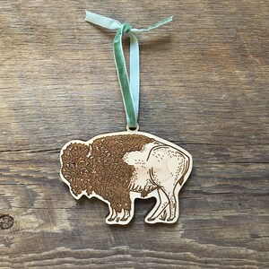 Bison Ornament, Buffalo Christmas Ornament, Laser Cut Wood Ornament - Etsy