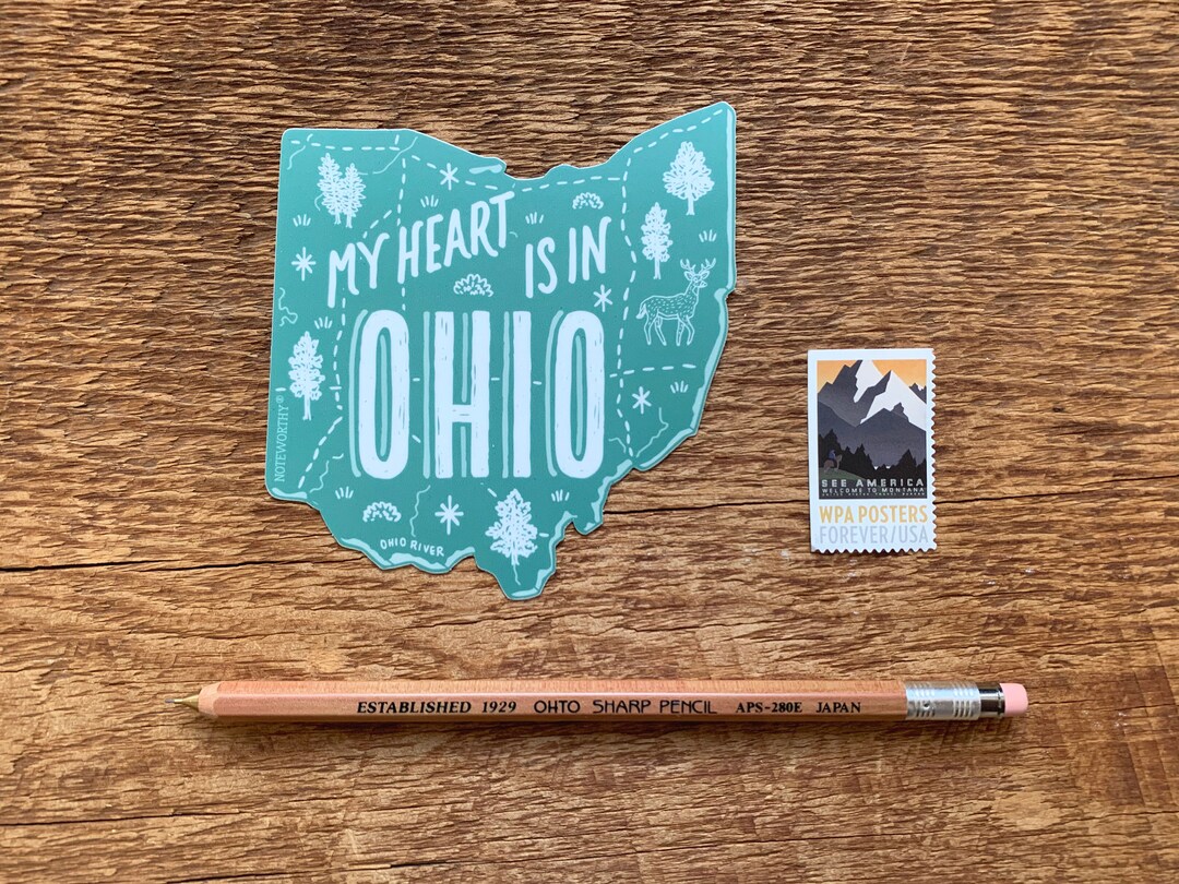 Ohio Sticker, Ohio State Sticker, Single Die Cut Vinyl Sticker - Etsy