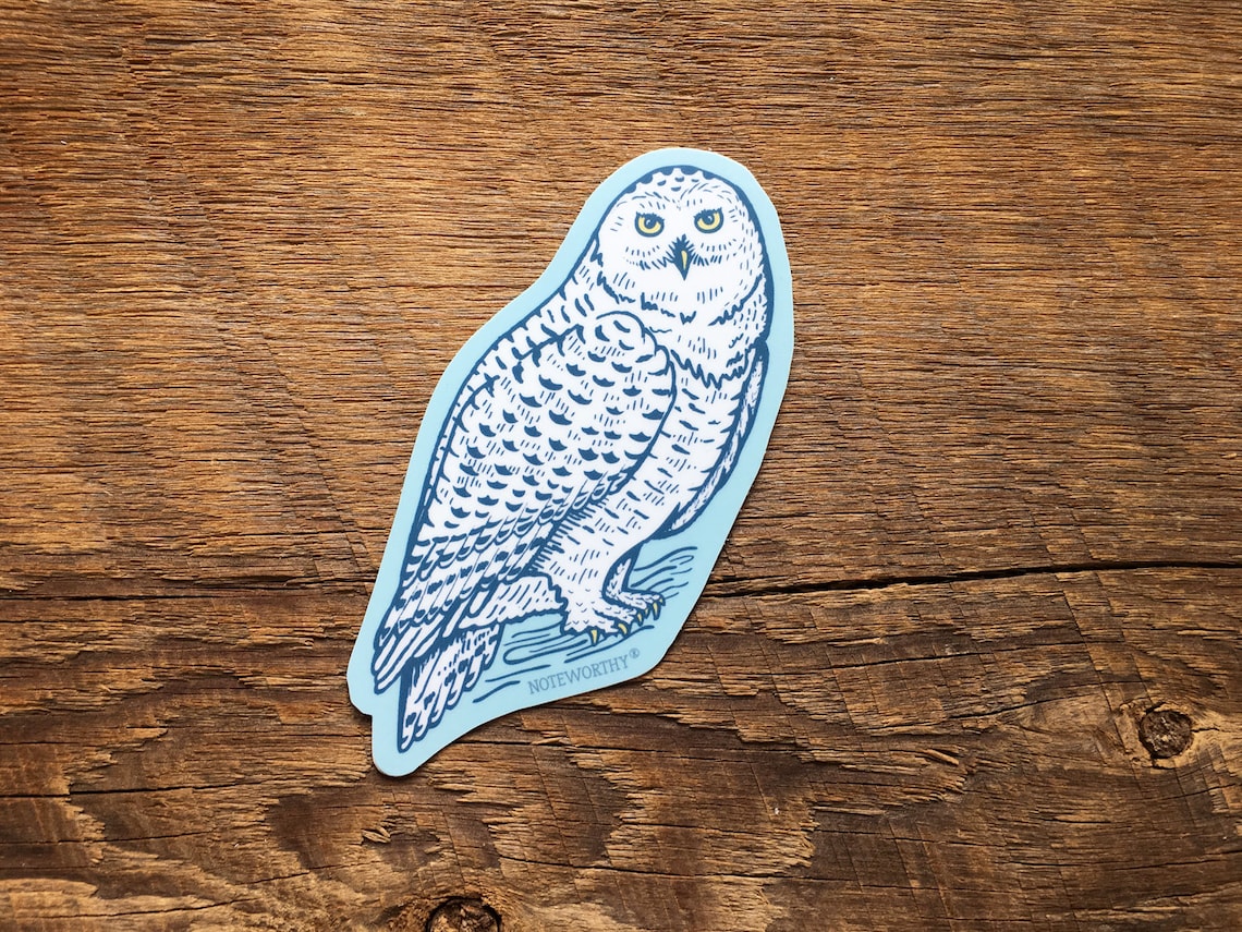 Snowy Owl Sticker, Owl Sticker, Outdoor Sticker, Single Die Cut Vinyl ...