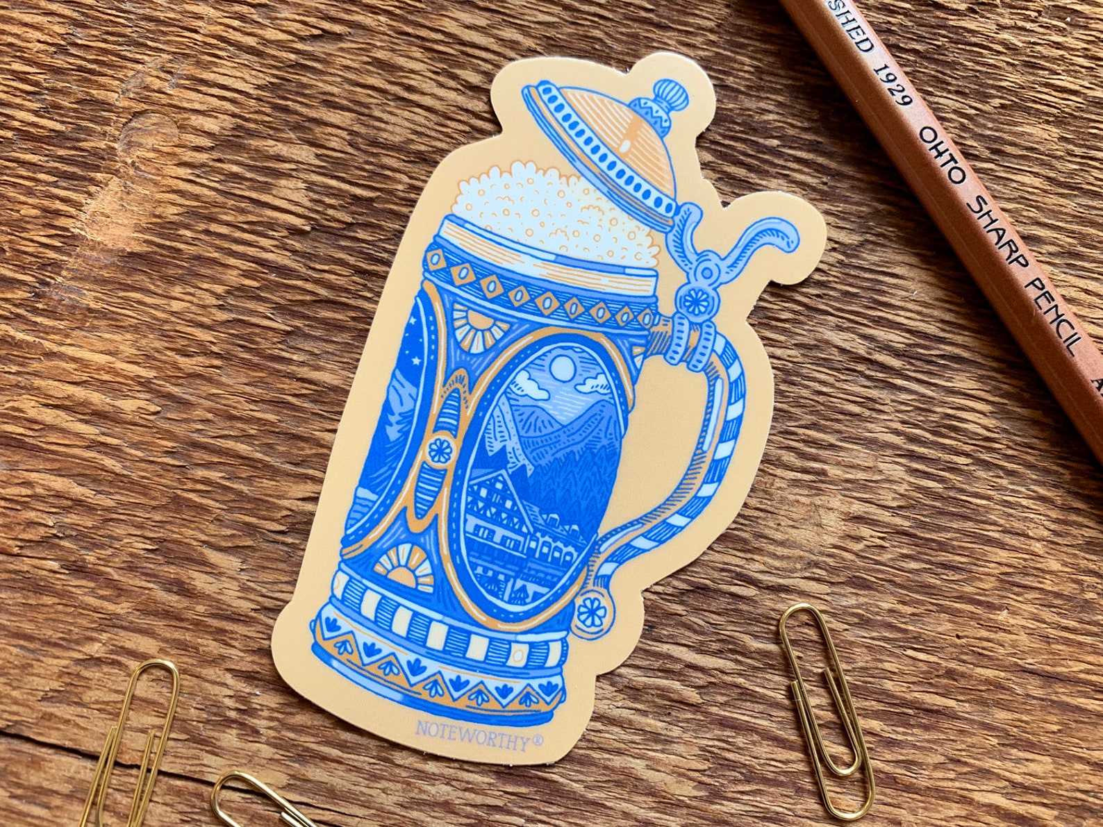 Beer Stein Sticker Oktoberfest Sticker Single Die Cut Vinyl | Etsy