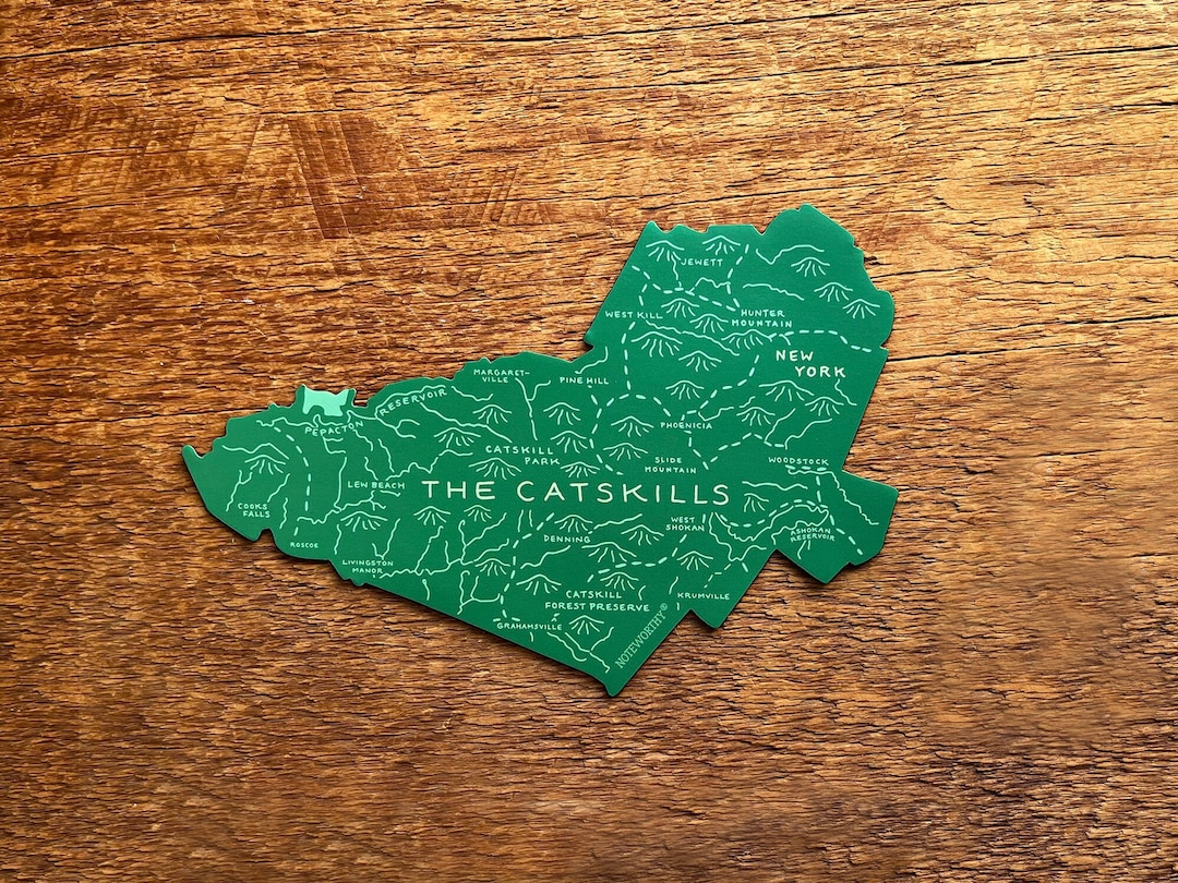Catskills Map Magnet, Catskills New York, Fridge Magnet, Car Magnet ...