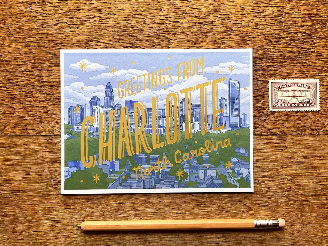 Charlotte Postcard, Greetings From Charlotte, North Carolina Postcard ...