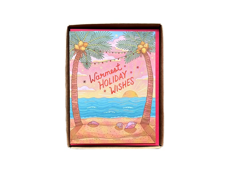 Christmas Island Cards, Relaxing Holiday Vacation, Festive Beach, Boxed ...