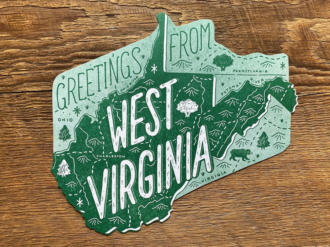 West Virginia Postcard, Greetings From West Virginia, Mountain State ...