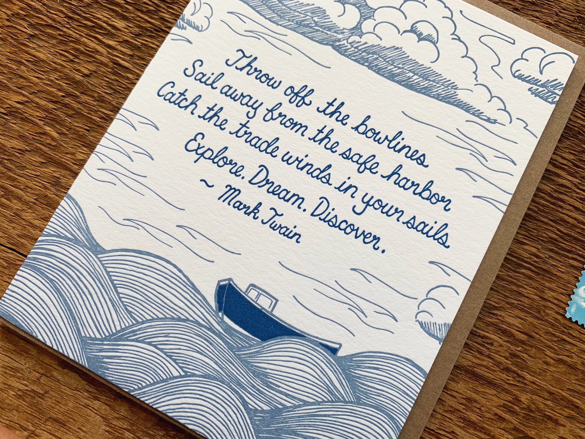Mark Twain Quote Letterpress Greeting Card Inspirational - Etsy
