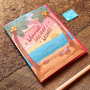 Christmas Island, Relaxing Holiday Card, Digitally Printed Note Card ...