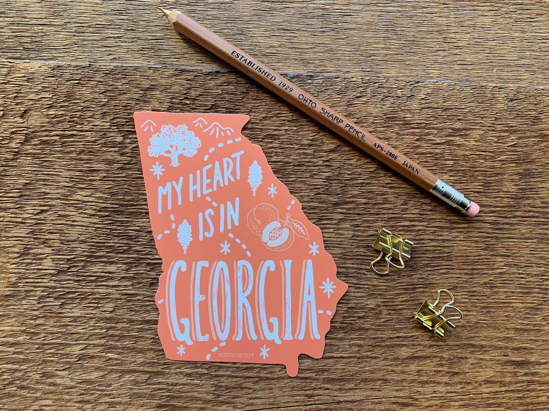 Georgia Sticker Georgia State Sticker Bumper Sticker Single - Etsy