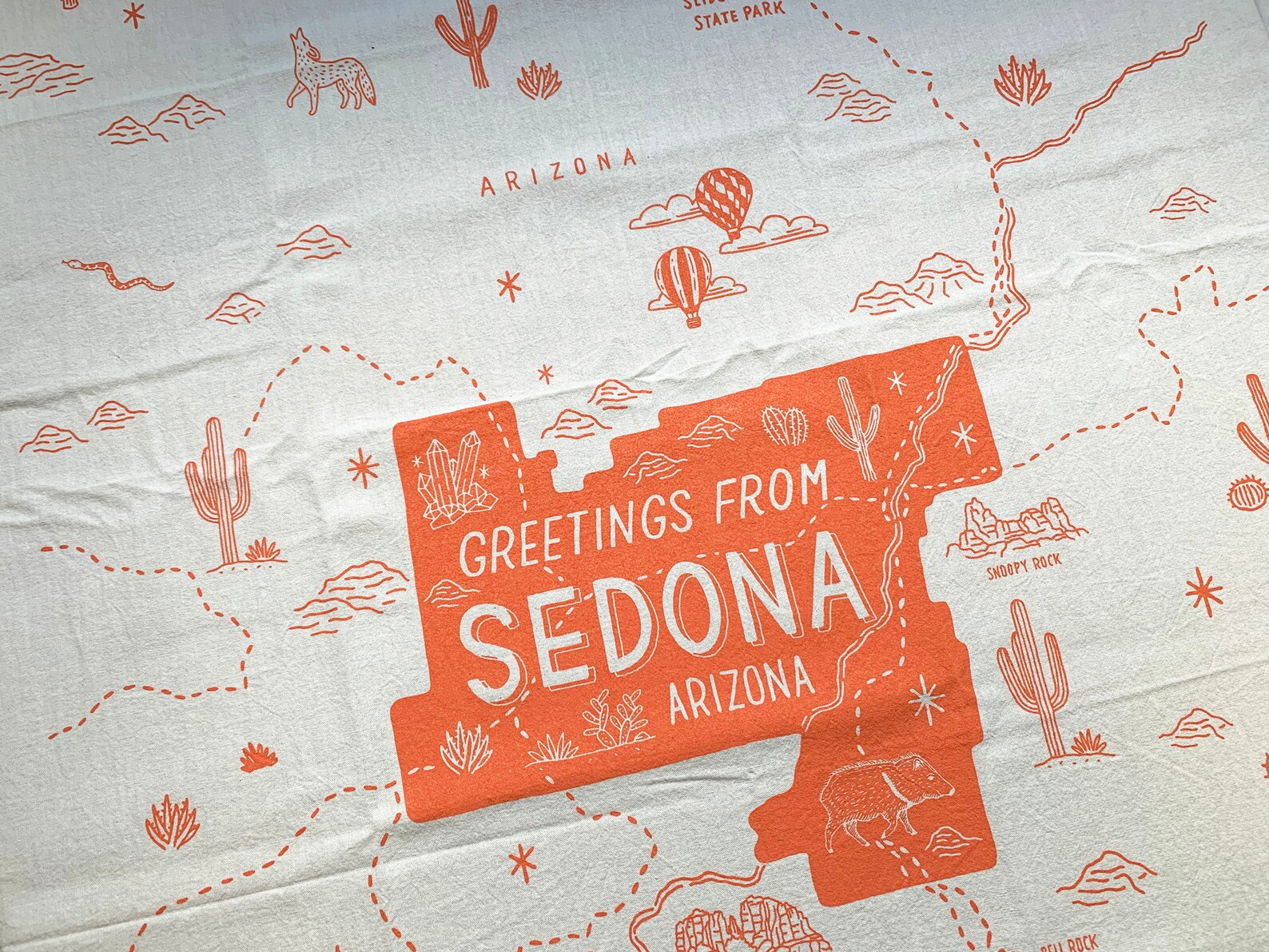 Sedona Arizona Tea Towel Sedona Tea Towel Single Screen | Etsy