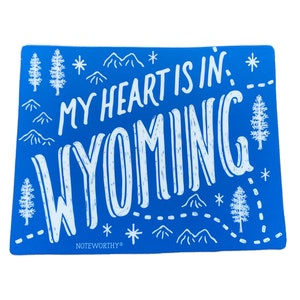 Wyoming Sticker, Wyoming State Map Sticker, Single Die Cut Vinyl ...