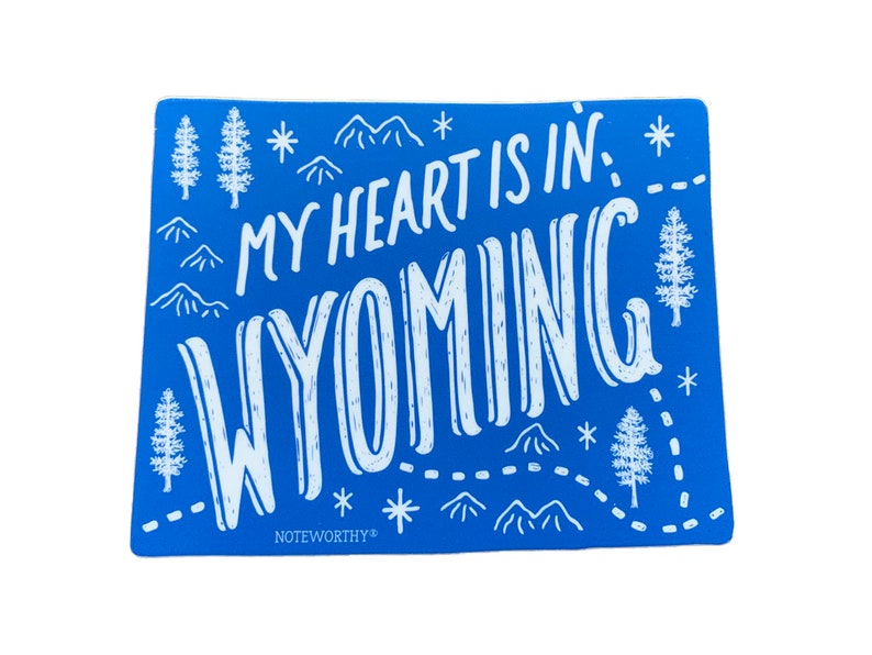 Wyoming Sticker, Wyoming State Map Sticker, Single Die Cut Vinyl ...