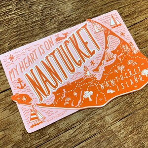Nantucket Sticker, Nantucket Massachusetts Sticker, Single Die Cut ...