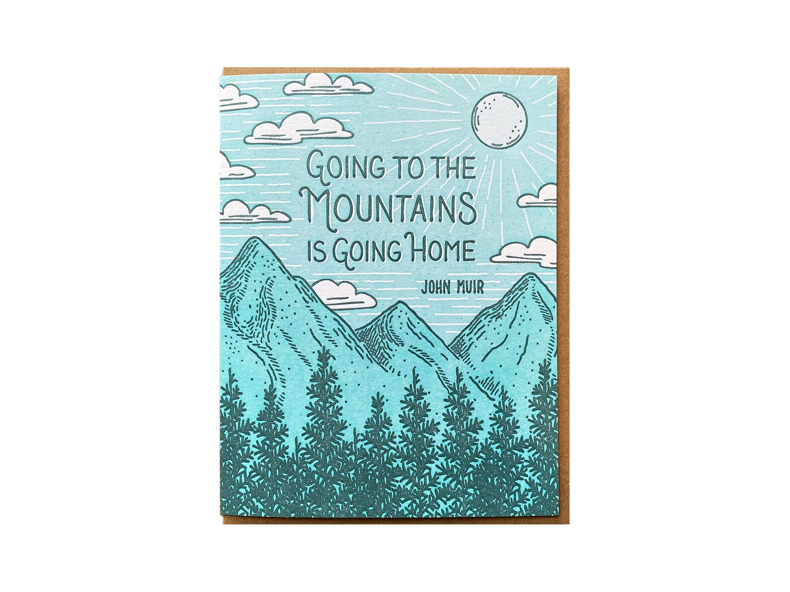 John Muir Quote Encouragement Card Mountain Card Outdoors - Etsy