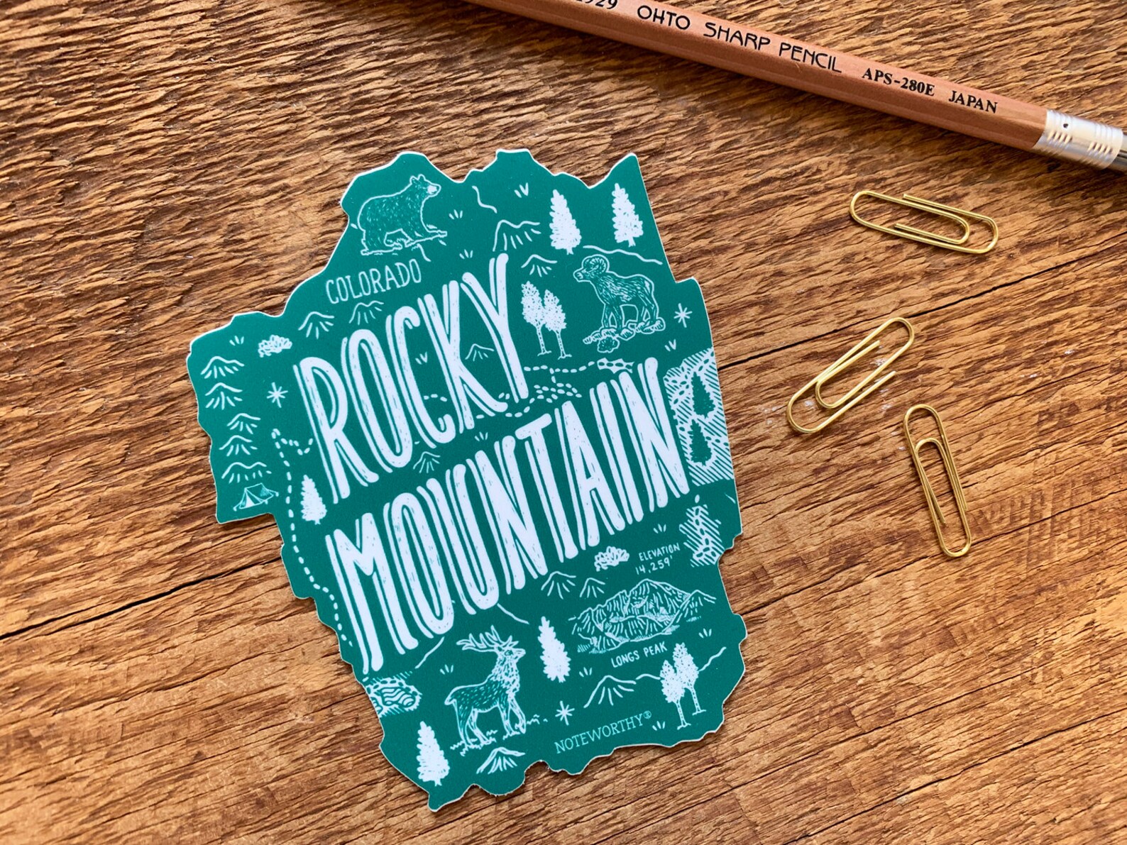 Rocky Mountain Sticker Rocky Mountain National Park Sticker - Etsy