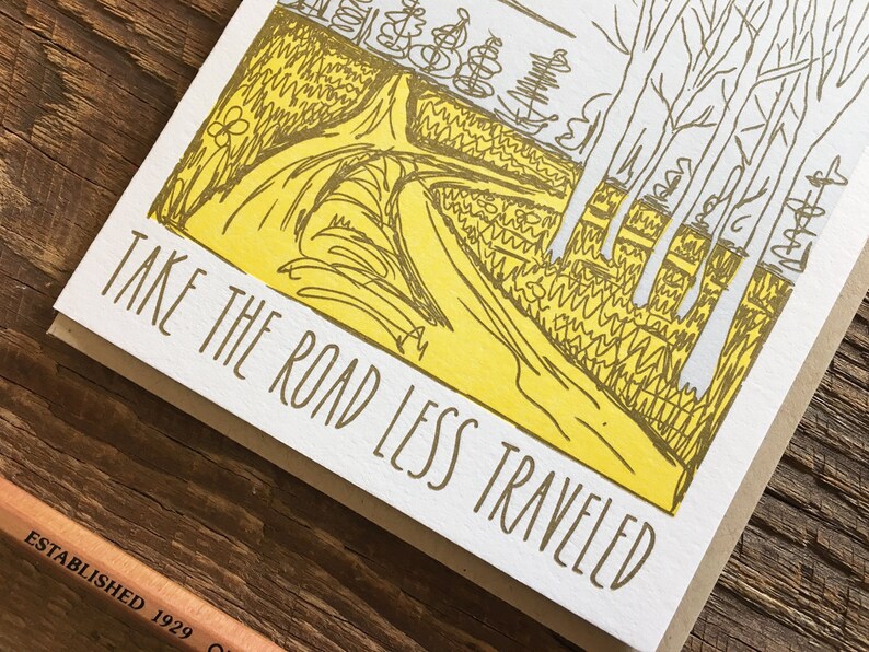 Take the Road Less Traveled, Adventure Card, Robert Frost Quote ...