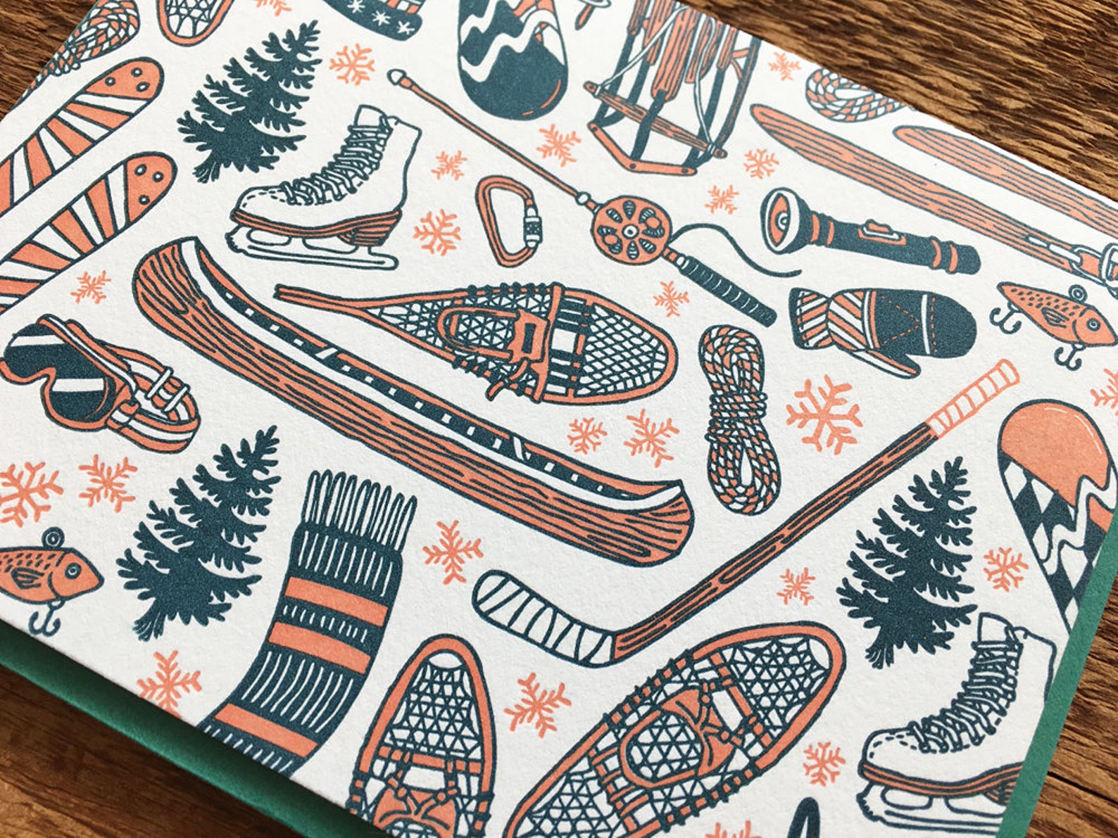 Winter Sports Winter Adventure Card Holiday Card Boxed Set - Etsy