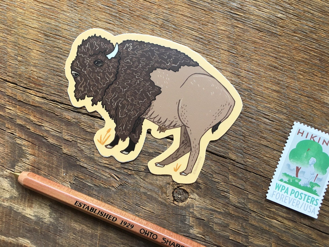 Bison Sticker Buffalo Sticker Single Die Cut Vinyl Sticker - Etsy