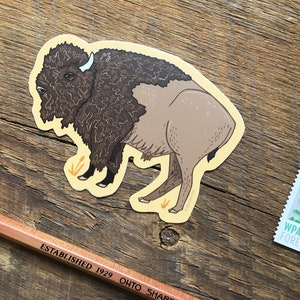 Bison Sticker, Buffalo Sticker, Single Die Cut Vinyl Sticker - Etsy
