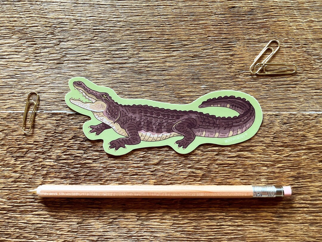 Alligator Sticker, Wildlife Sticker, Outdoor Sticker, Single Die Cut ...