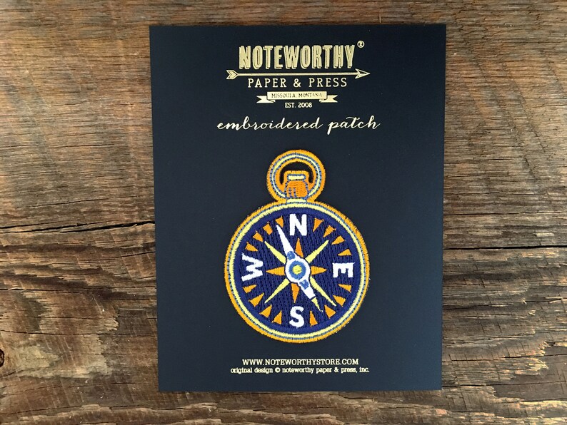 Compass Embroidered Patch Compass Patch Single Embroidered - Etsy