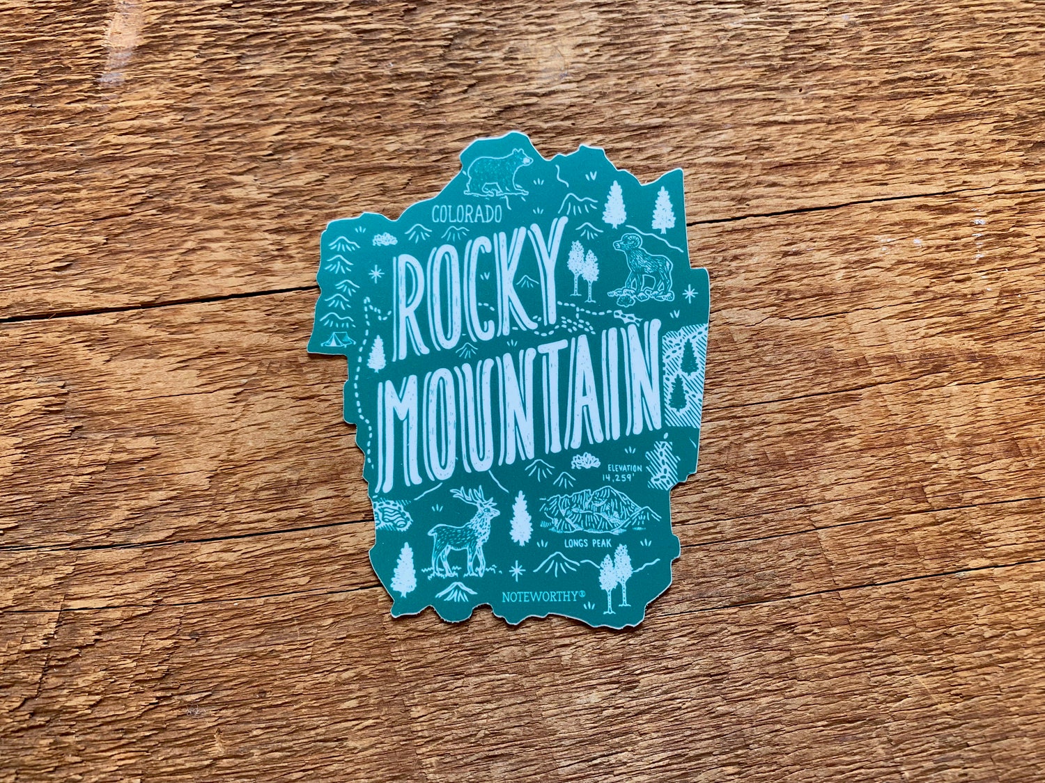 Rocky Mountain Sticker Rocky Mountain National Park Sticker | Etsy