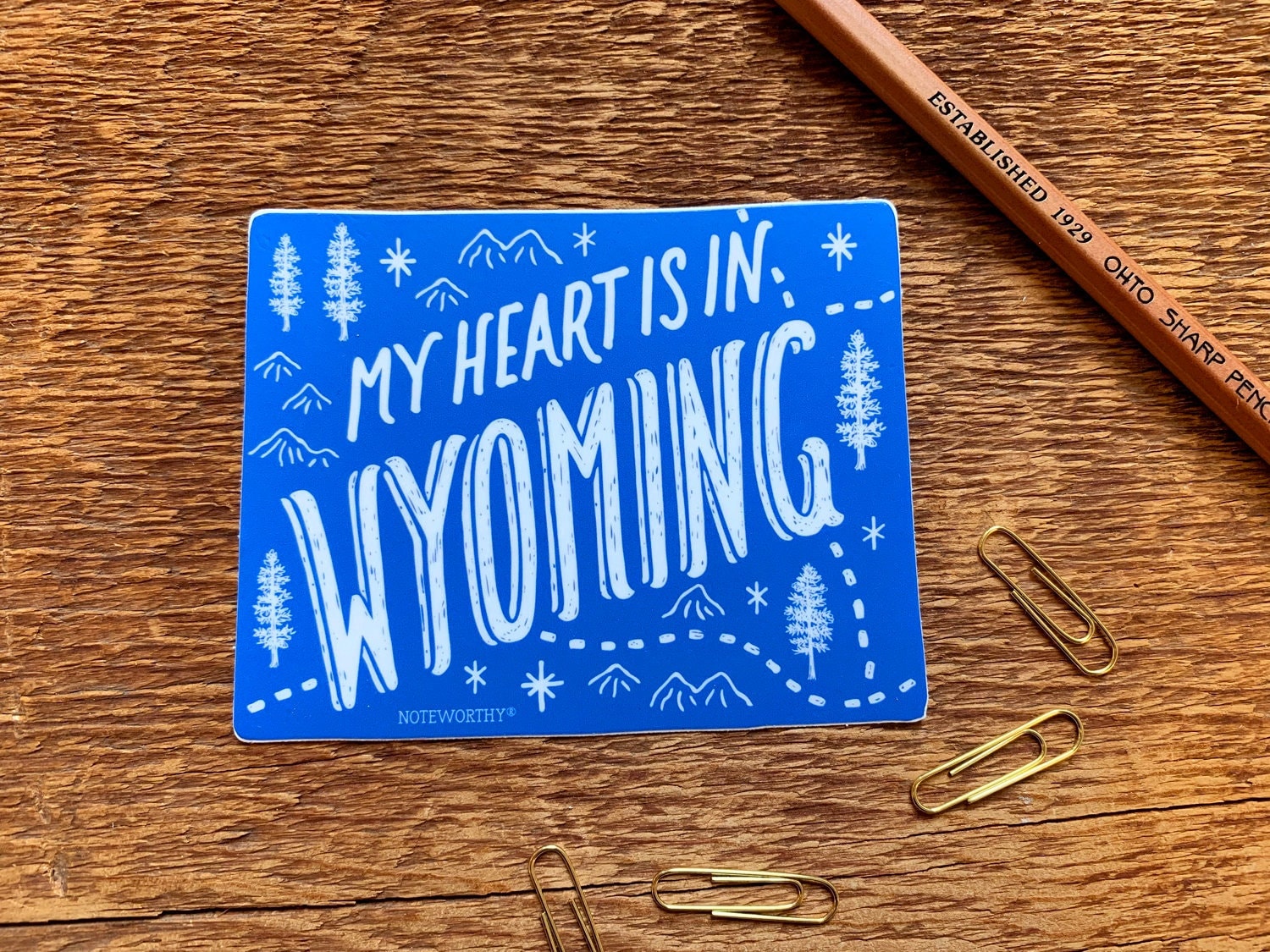 Wyoming Sticker Wyoming State Map Sticker Bumper Sticker | Etsy
