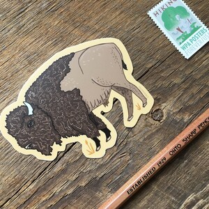Bison Sticker, Buffalo Sticker, Single Die Cut Vinyl Sticker - Etsy