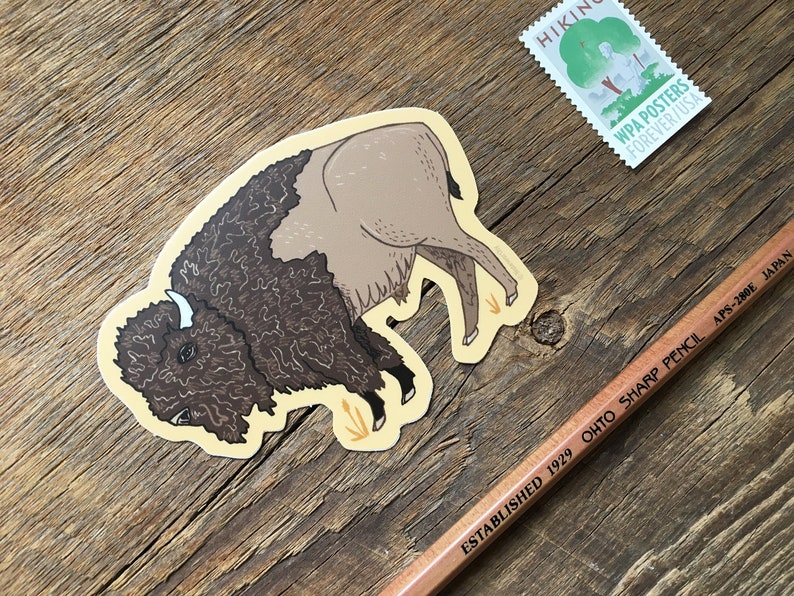 Bison Sticker Buffalo Sticker Single Die Cut Vinyl Sticker - Etsy