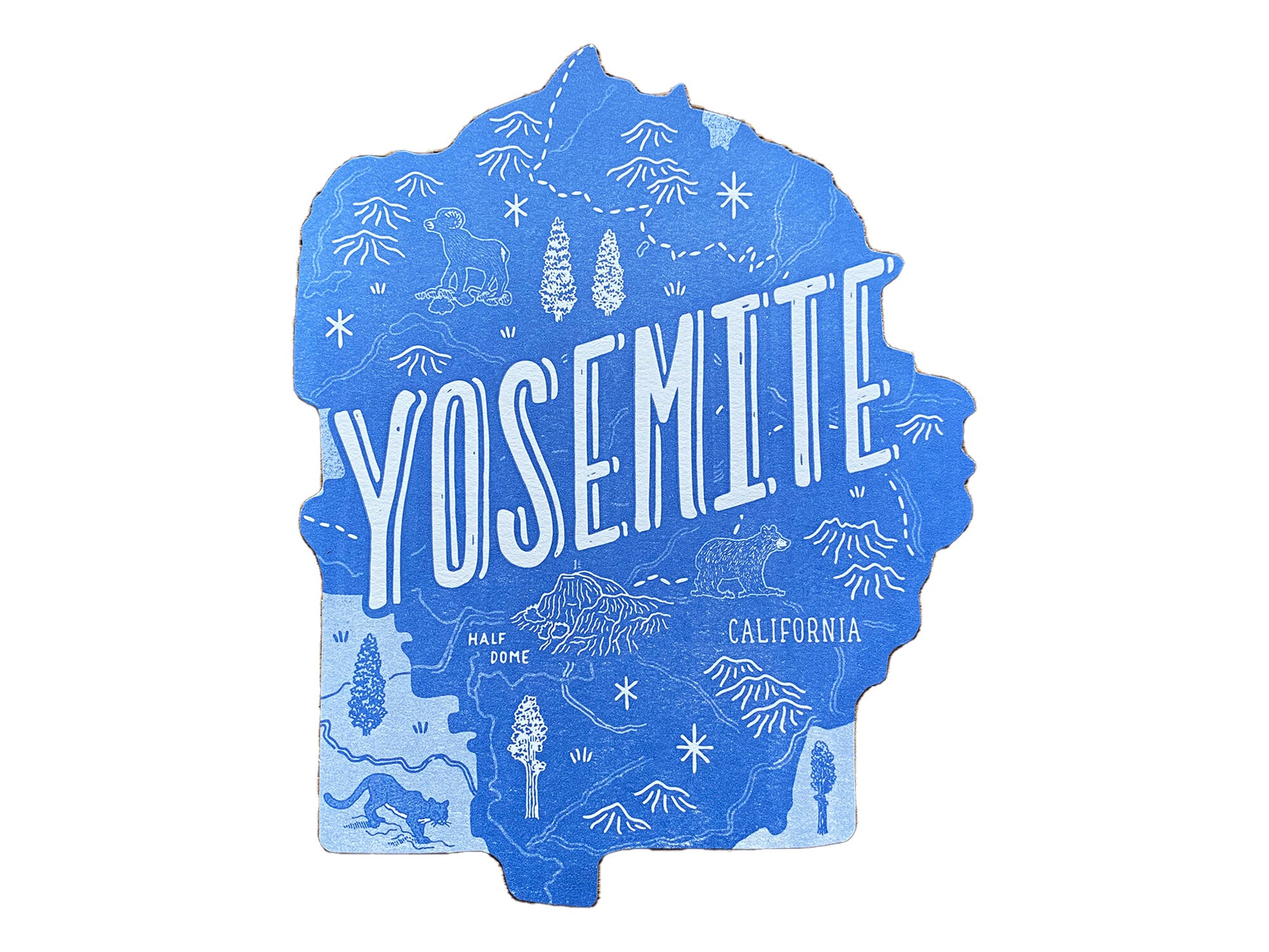 Yosemite Postcard Yosemite Map Yosemite National Park Map | Etsy