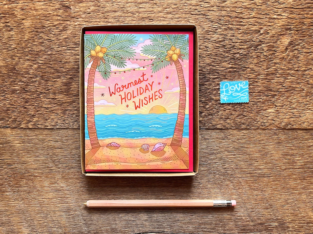 Christmas Island Cards, Relaxing Holiday Cards, Boxed Set of 6 ...