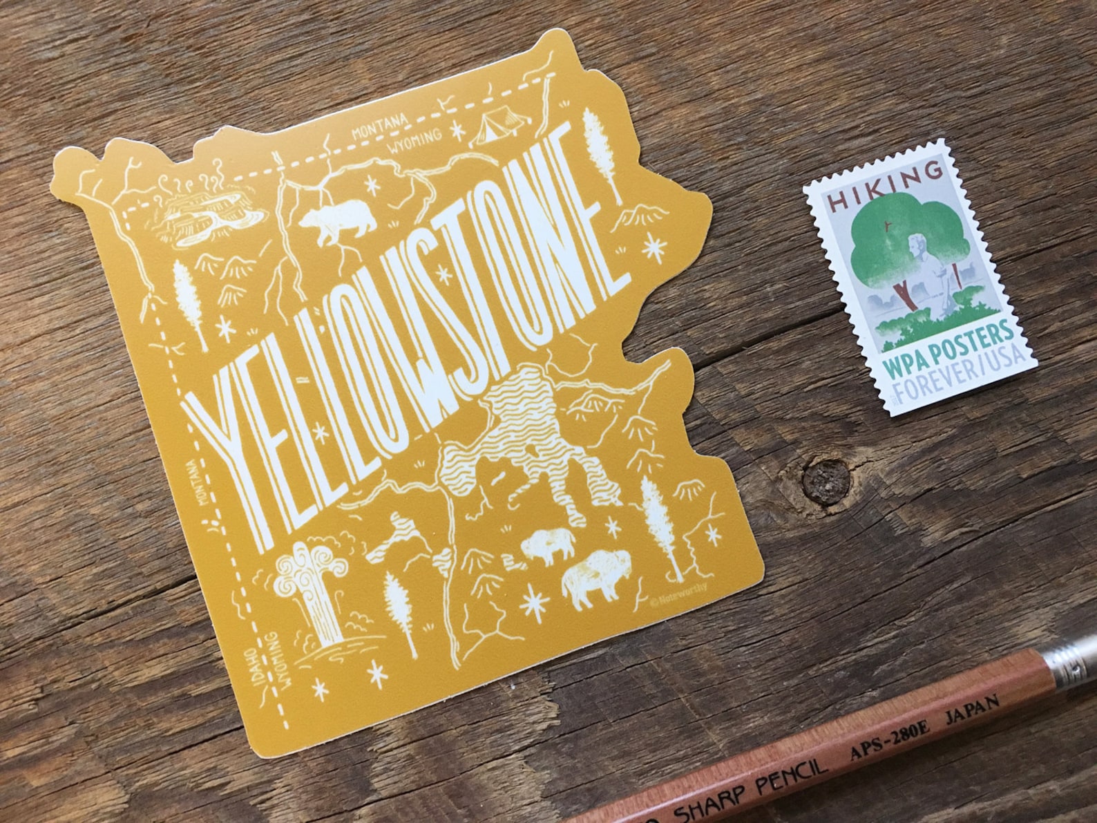 Yellowstone Sticker Yellowstone National Park Sticker Bumper | Etsy