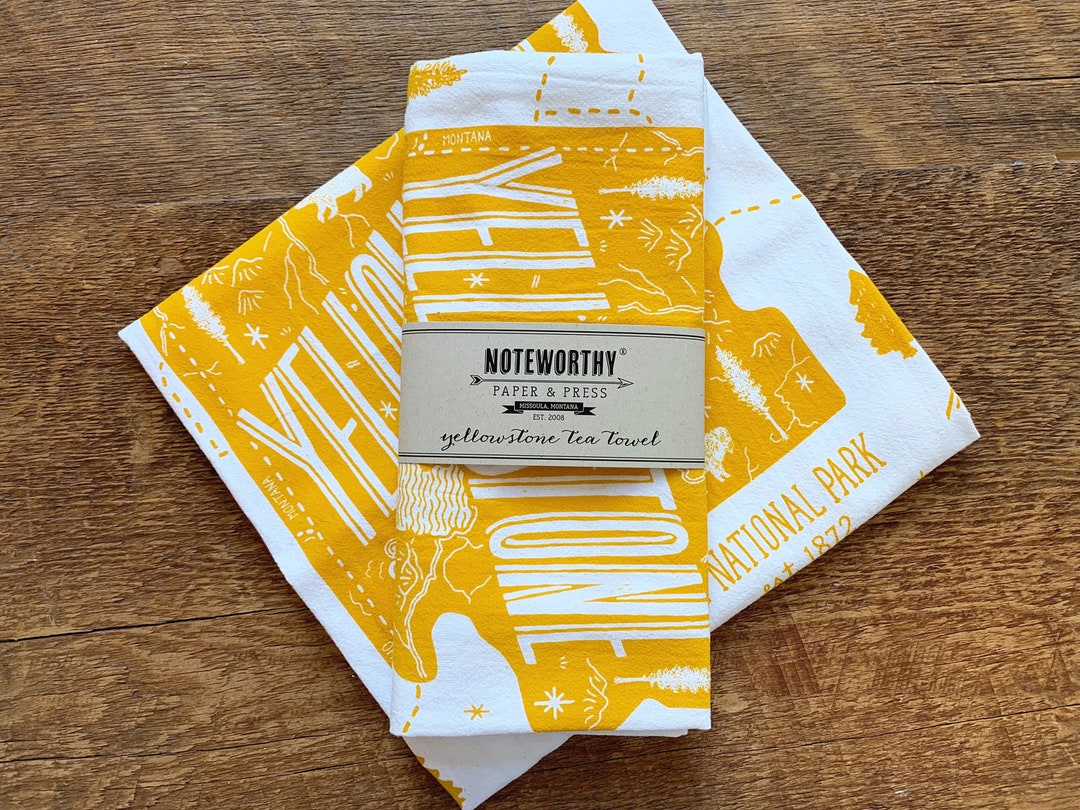 Yellowstone Tea Towel Yellowstone National Park Single - Etsy