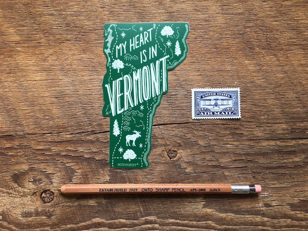 Vermont Sticker Vermont State Sticker Bumper Sticker Single - Etsy
