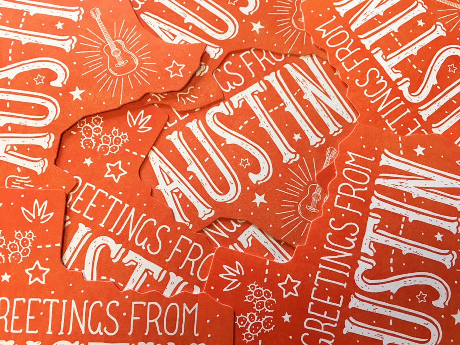 Austin Texas Postcard Greetings From Austin Die Cut | Etsy