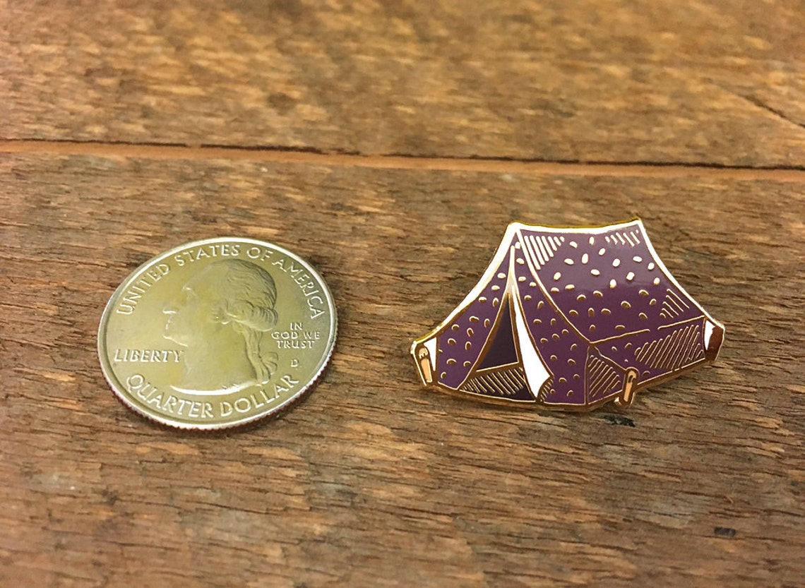 Tent Enamel Pin Camping Pin Single Hard Enamel Pin With - Etsy