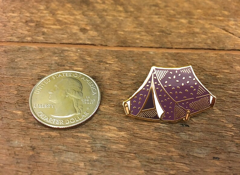 Tent Enamel Pin Camping Pin Single Hard Enamel Pin With - Etsy