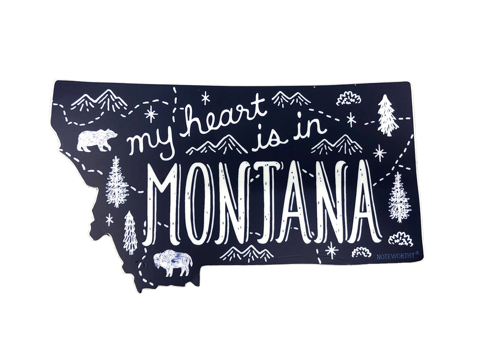 Montana Sticker Montana State Sticker Bumper Sticker Single | Etsy