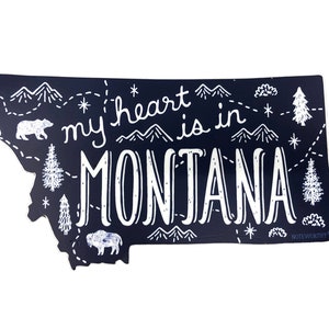 Montana Sticker Montana State Sticker Bumper Sticker Single | Etsy