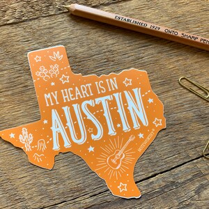 Austin Sticker, Austin Texas Sticker, Single Die Cut Vinyl Sticker - Etsy
