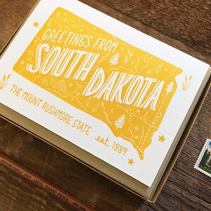 South Dakota Greeting Card, Greetings From South Dakota, Boxed Set of 6 ...