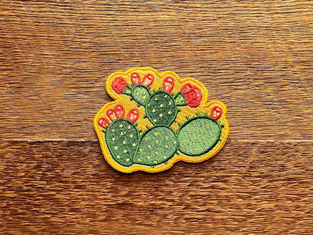 Prickly Pear Patch, Cactus Patch, Single Embroidered Patch With Iron-on ...