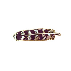Feather Enamel Pin, Outdoors Enamel Pin, Single Hard Enamel Pin With ...