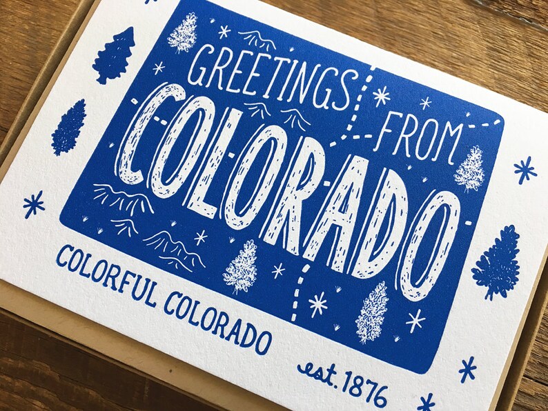 Colorado Greeting Card Greetings From Colorado Boxed Set of | Etsy