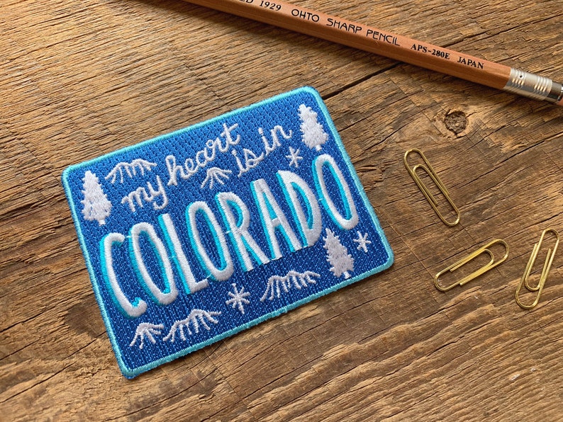 Colorado Patch, My Heart is in Colorado Patch, Single Embroidered Patch ...
