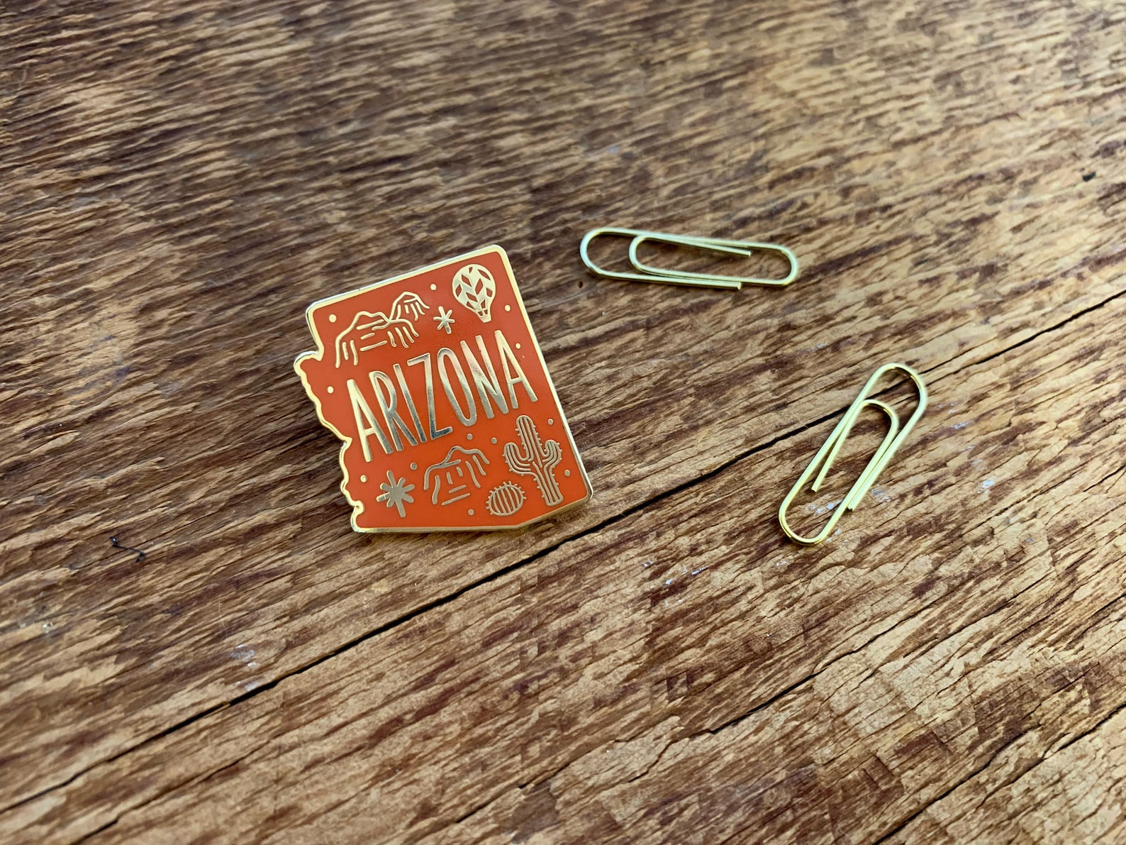 Arizona Enamel Pin Arizona State Pin Single Hard Enamel Pin - Etsy