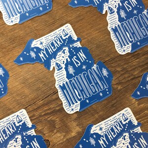 Michigan Sticker, Michigan State Sticker, Single Die Cut Vinyl Sticker ...