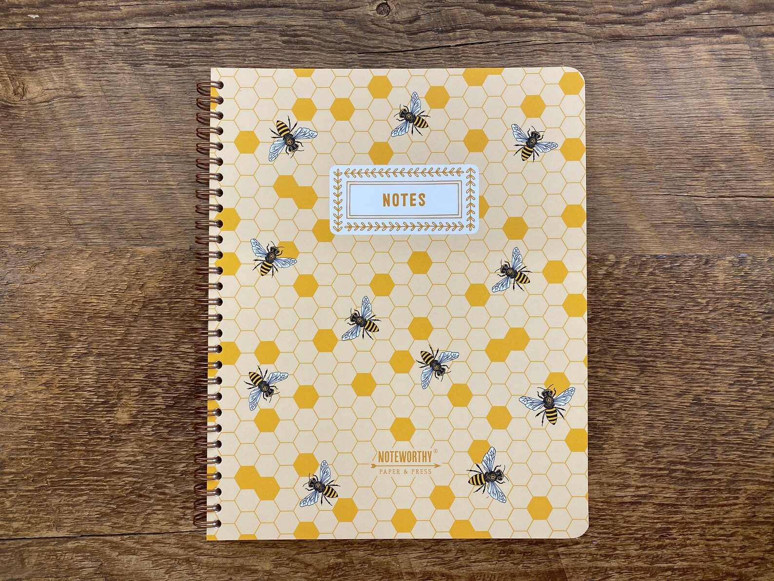 Honey Bees Notebook Wire-O Notebook Lined Pages | Etsy
