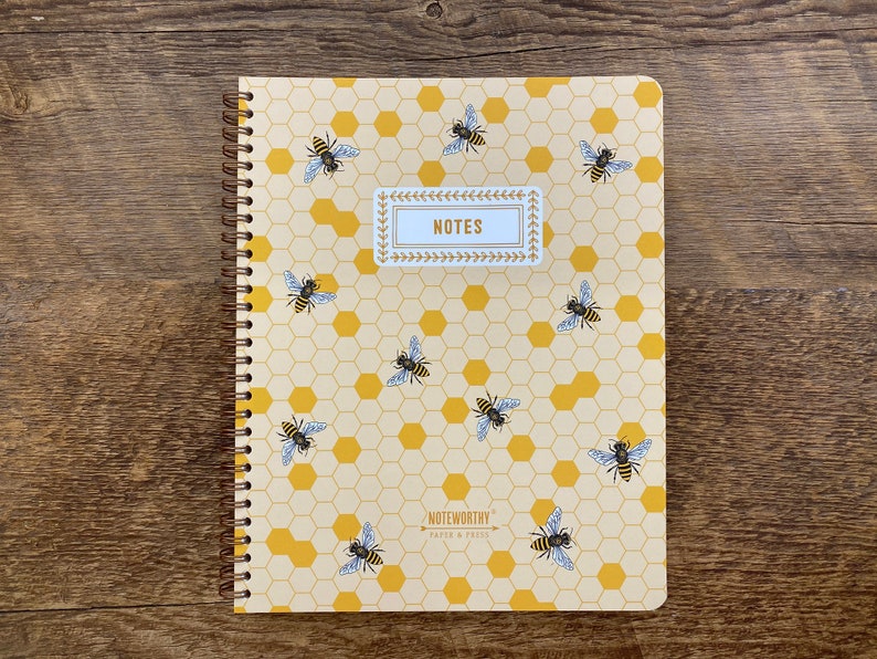 Honey Bees Notebook Wire-o Notebook Lined Pages | Etsy