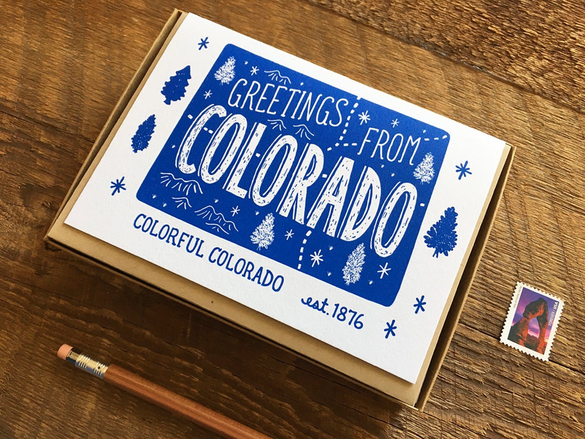 Colorado Greeting Card Greetings From Colorado Boxed Set of | Etsy