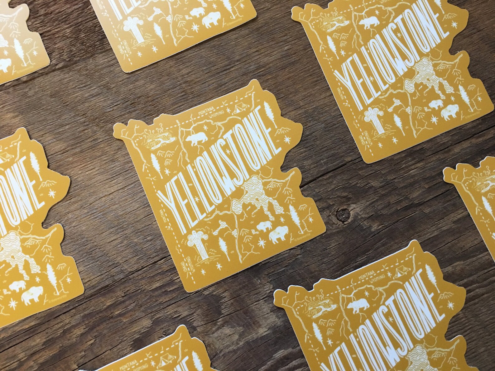 Yellowstone Sticker Yellowstone National Park Sticker Bumper | Etsy